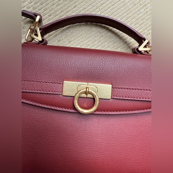 Parisa Wang | Bags | Parisa Wang Grace Top Handle Bag Eve In Burgundy ...